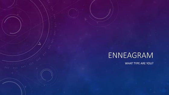 ENNEAGRAM PERSONALITY TEST | PPTX