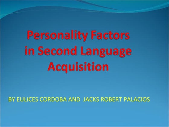 Factors that affect language learning strategies | PPTX