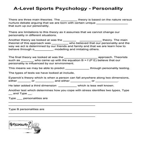 Personality Worksheet | PDF
