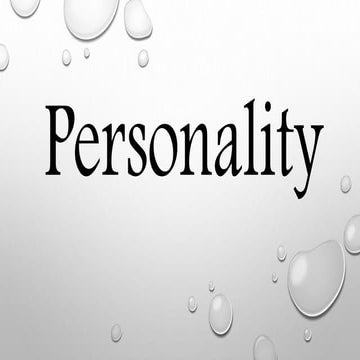 Personality | PPT