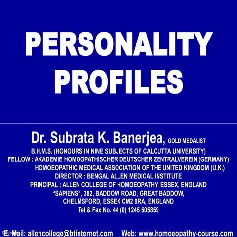 PERSONALITY PROFILE-SEPTEMBER-2013 NEWS LETTER.ppt