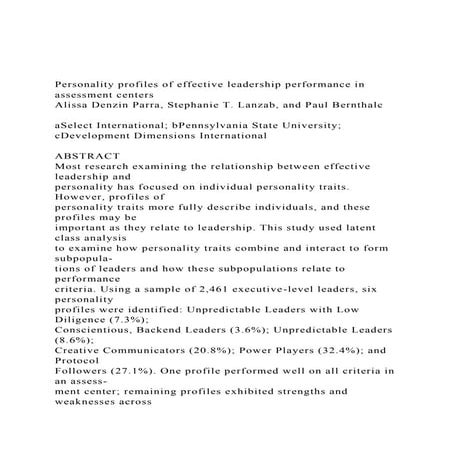 Personality profiles of effective leadership performance ina.docx