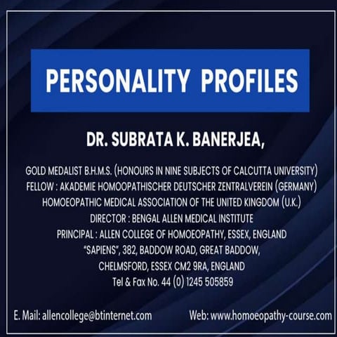 Personality Profiles | PPT