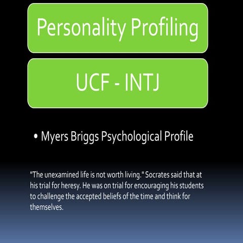 Personality Profiling Briggs Myers INTJ | PDF