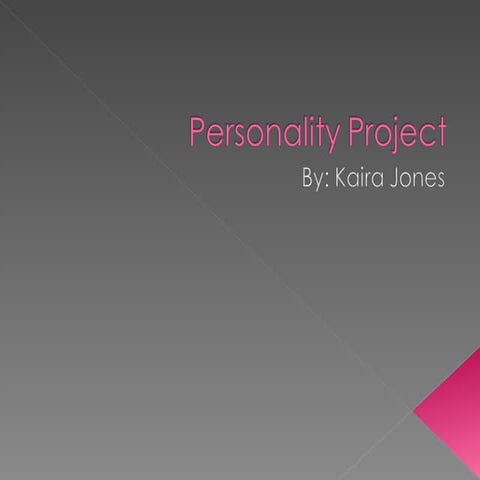 Personality Project | PPT