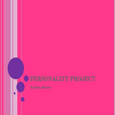 Personality Project | PPT