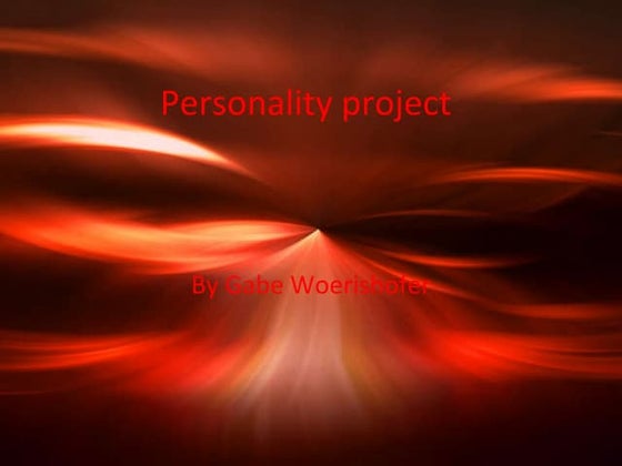 Personality Project | PPT