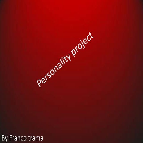 Personality project | PPT