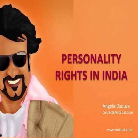 Personality Rights in India | PPTX