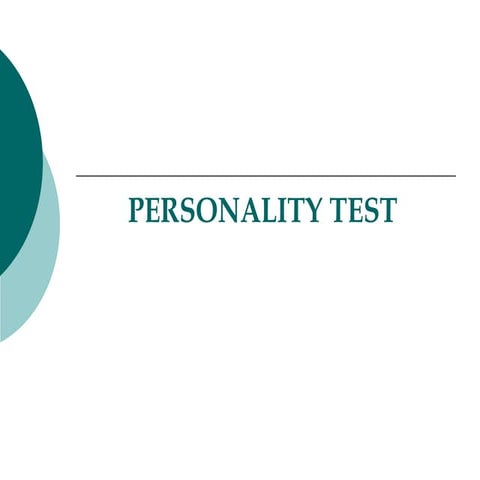 Personality test | PPT