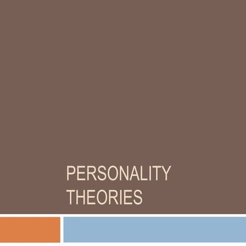 Personality theories | PPTX