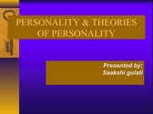 Trait theories personality theories | PPT