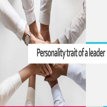 Personality traits of a leader | PPTX