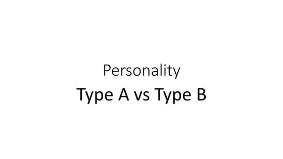 Personality and its type | PPT