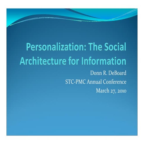 Personalization: The Social Architecture for Information | PDF