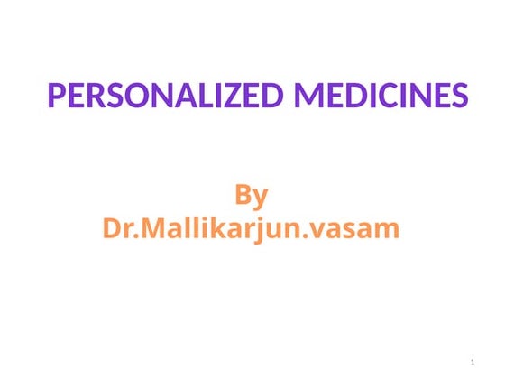 Dosage forms for Personalized Medicine | PPTX
