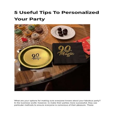 Personalized Party | PDF