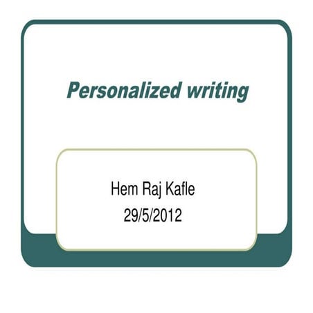 Personalized Writing | PDF | Freelance Writing | Content Production