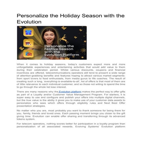 Personalize the Holiday Season with the Evolution.pdf