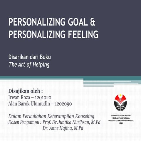 Personalizing goals | PPTX