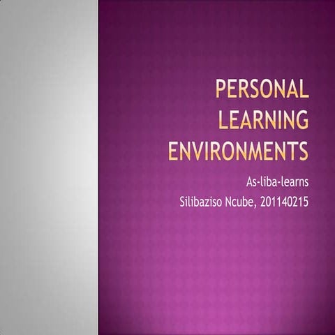 Personal learning environments | PPT