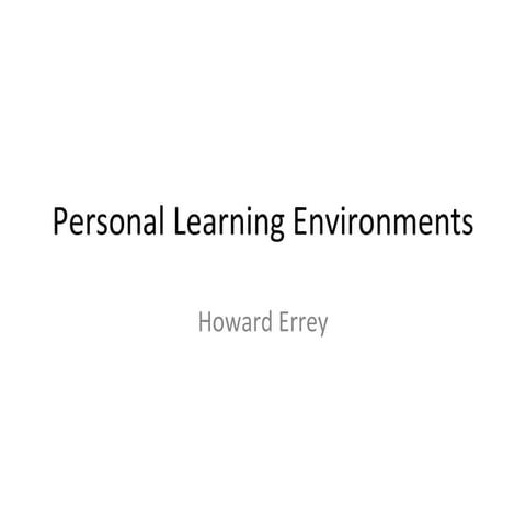 Personal learning environments | PPTX