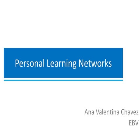 Personal learning networks. vanas | PPT