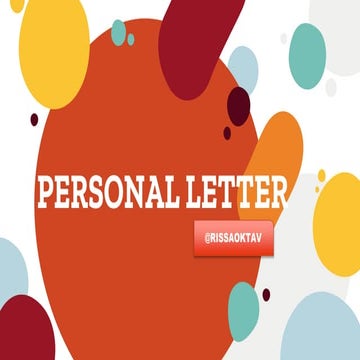Personal Letter KELAS XI | PPTX
