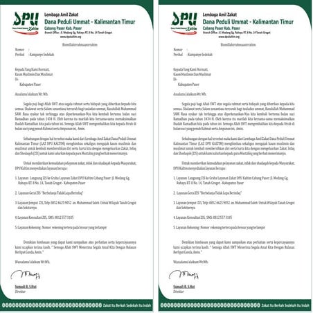 Personal letter ramadhan 2011 paser | PDF