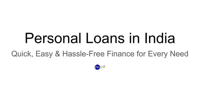 Presentation on personal loan | PPTX