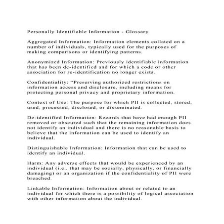 Personal identifiable information vs attribute data | PPTX