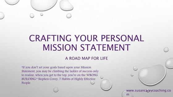 How to Guide to Developing Personal Mission Statements | PPTX