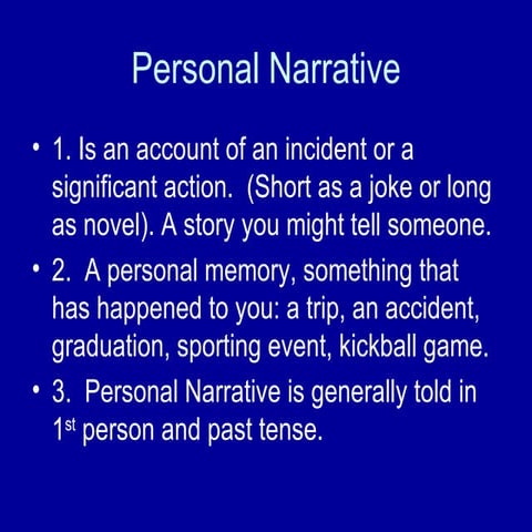 Personal narrative | PPTX