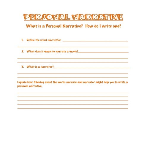 Personal narrative | PDF | Screenwriting | Content Production