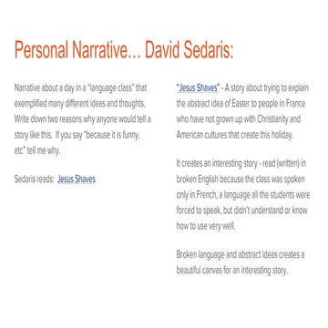 True-Narratives-pptx.pdf narrative essay | PDF