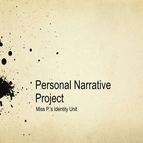 Personal narrative assignment | PPT