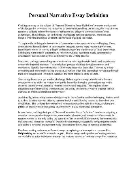 Autobiography Essay Format | PDF