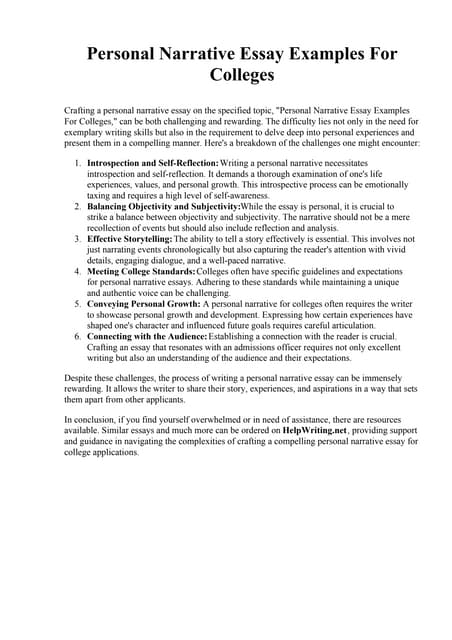 Narrative Essay Examples College.pdf