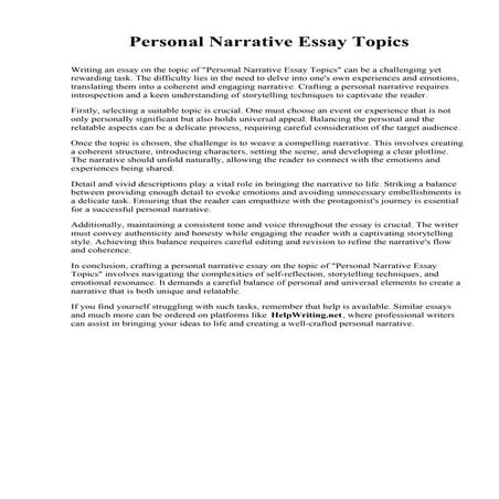 Personal Narrative Essay Topics.pdf