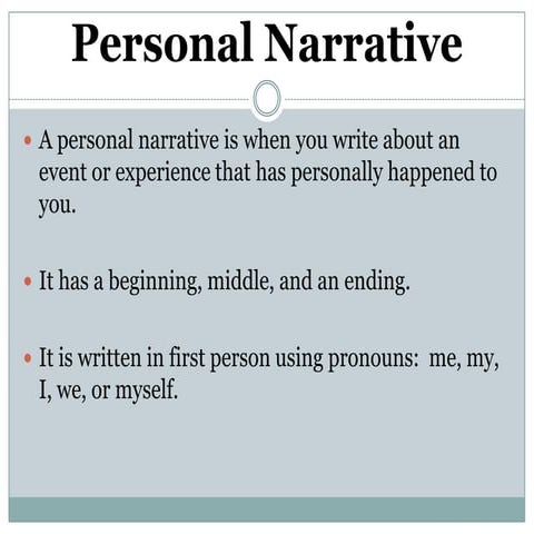 Personal Narrative Notes | PPTX