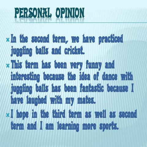 Personal opinion | PDF