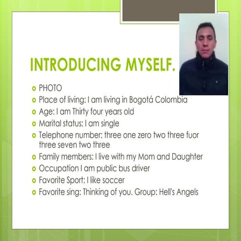 Personal presentation | PPTX