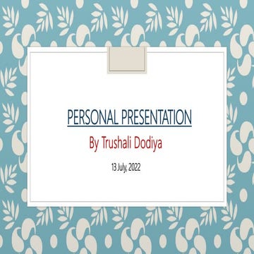 personal presentation | PPT