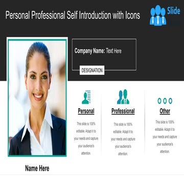 Personal Professional Self Introduction With Icons | PDF