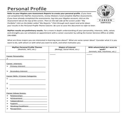 Personal profile | DOC