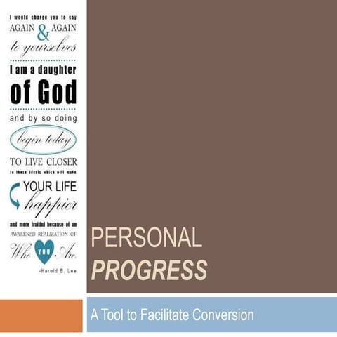 New Personal Progress Program 2010 (LDS) | PDF