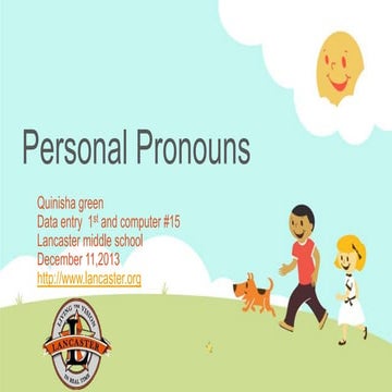 Personal pronouns | PPTX