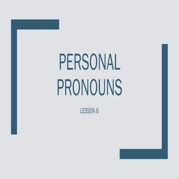 Comprehensive Guide to Spanish Personal Pronouns and Their Uses | PPTX