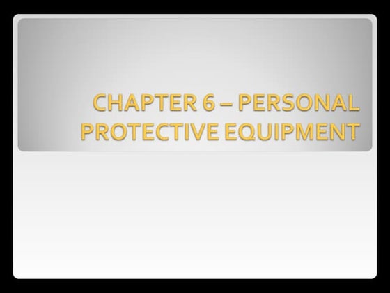 Personal Protective Equipment (Agri Crop 10) | PPTX | Injuries ...