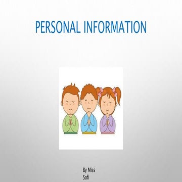 PERSONAL QUESTIONS GUIDE to practice conversation | PPT